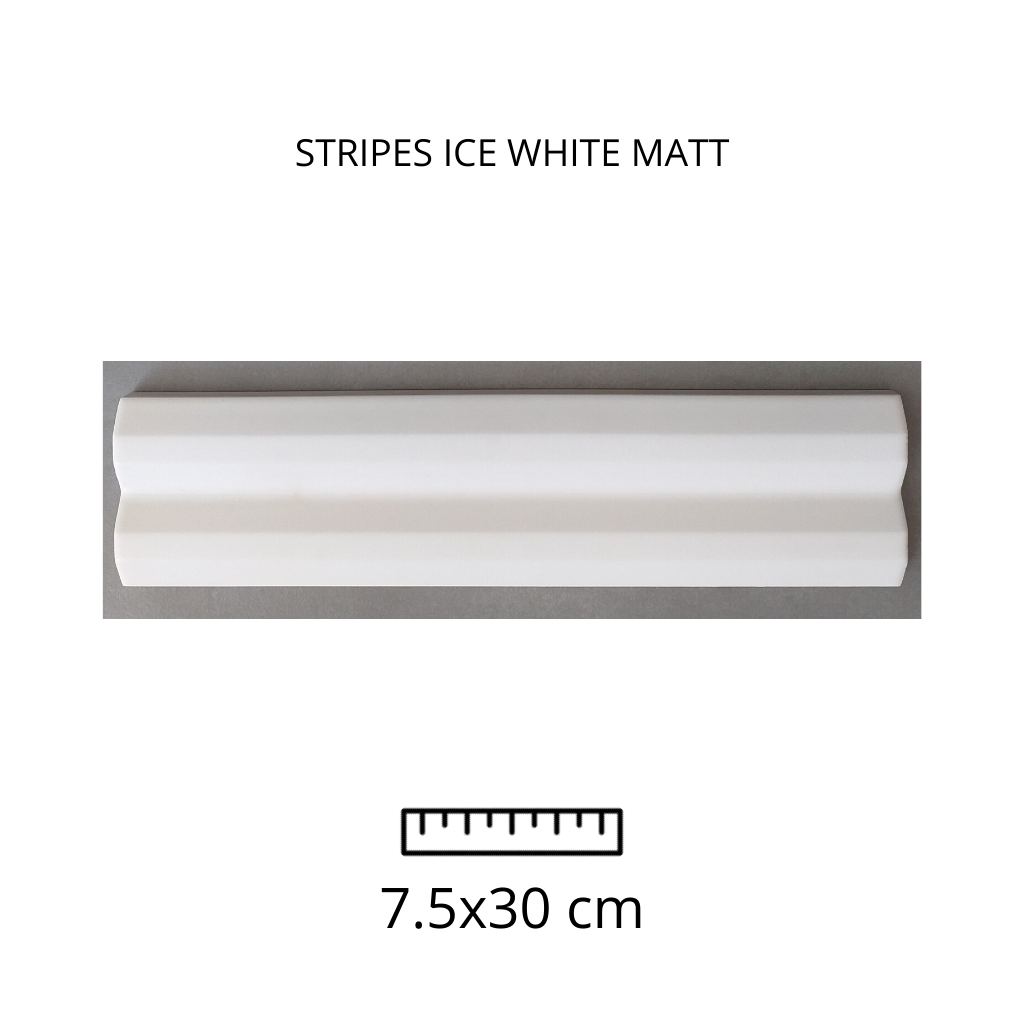 Stripes Ice White Matt 7.5X30 – CERAMIKA