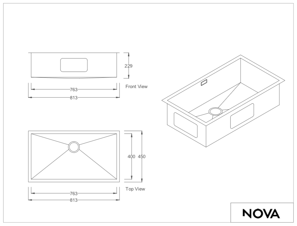 Kitchen-Pro ZU/C sink 810x450 – CERAMIKA